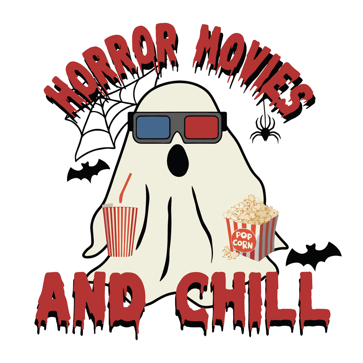 Horror Movies And Chill Funny Halloween Boo SVG Cricut File | Inspire ...