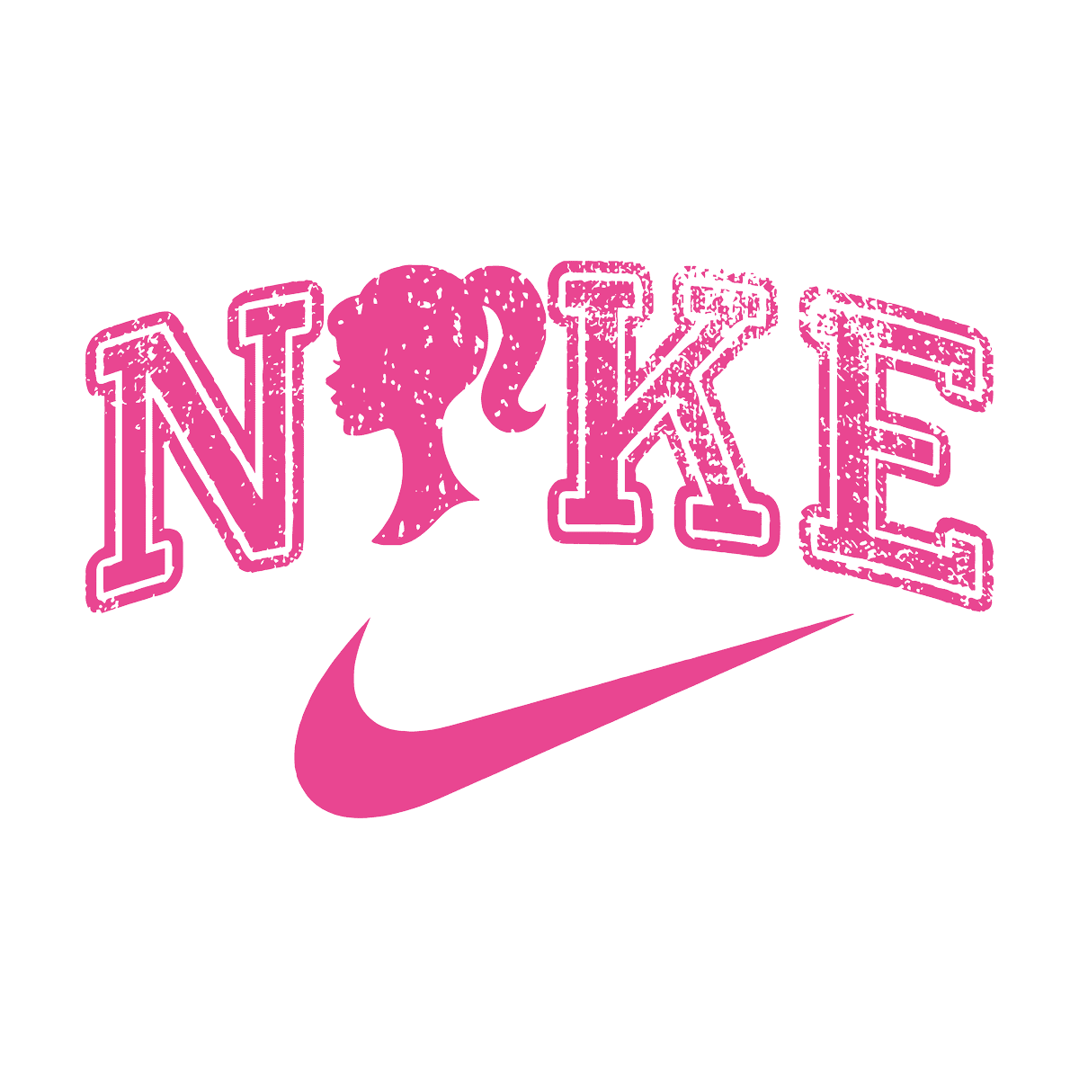 Sportive Pink Girl SVG Nike Barbie Girl SVG Cutting Digital - Inspire ...
