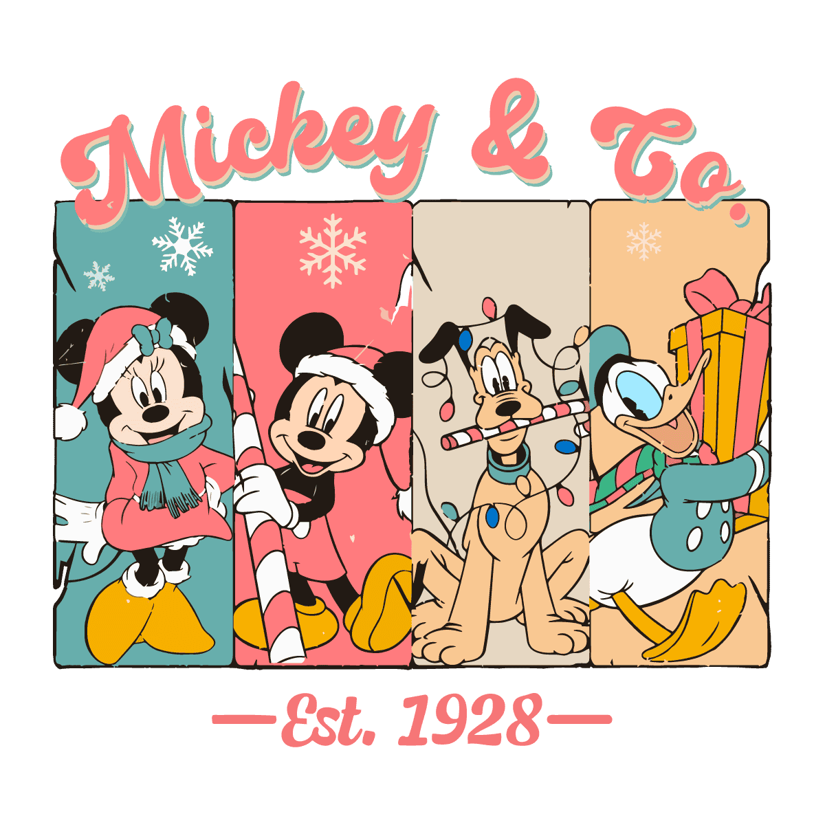 Vintage Mouse Cartoon And Co 1928 Christmas SVG Download | Inspire Uplift