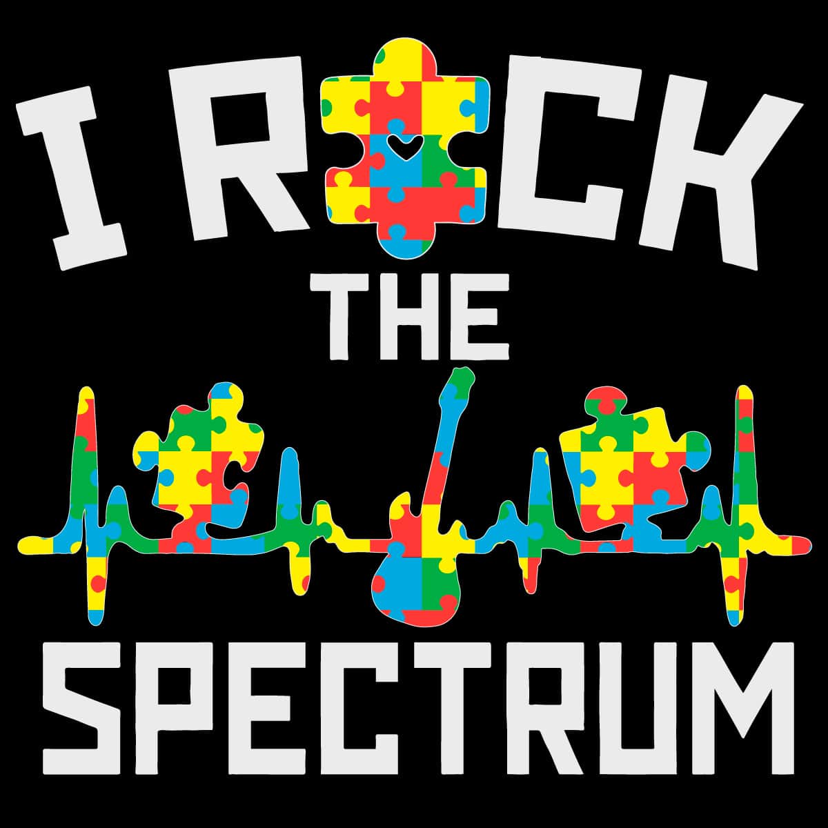 I Rock The Spectrum SVG PNG Autism Awareness SVG Autism Hear | Inspire ...