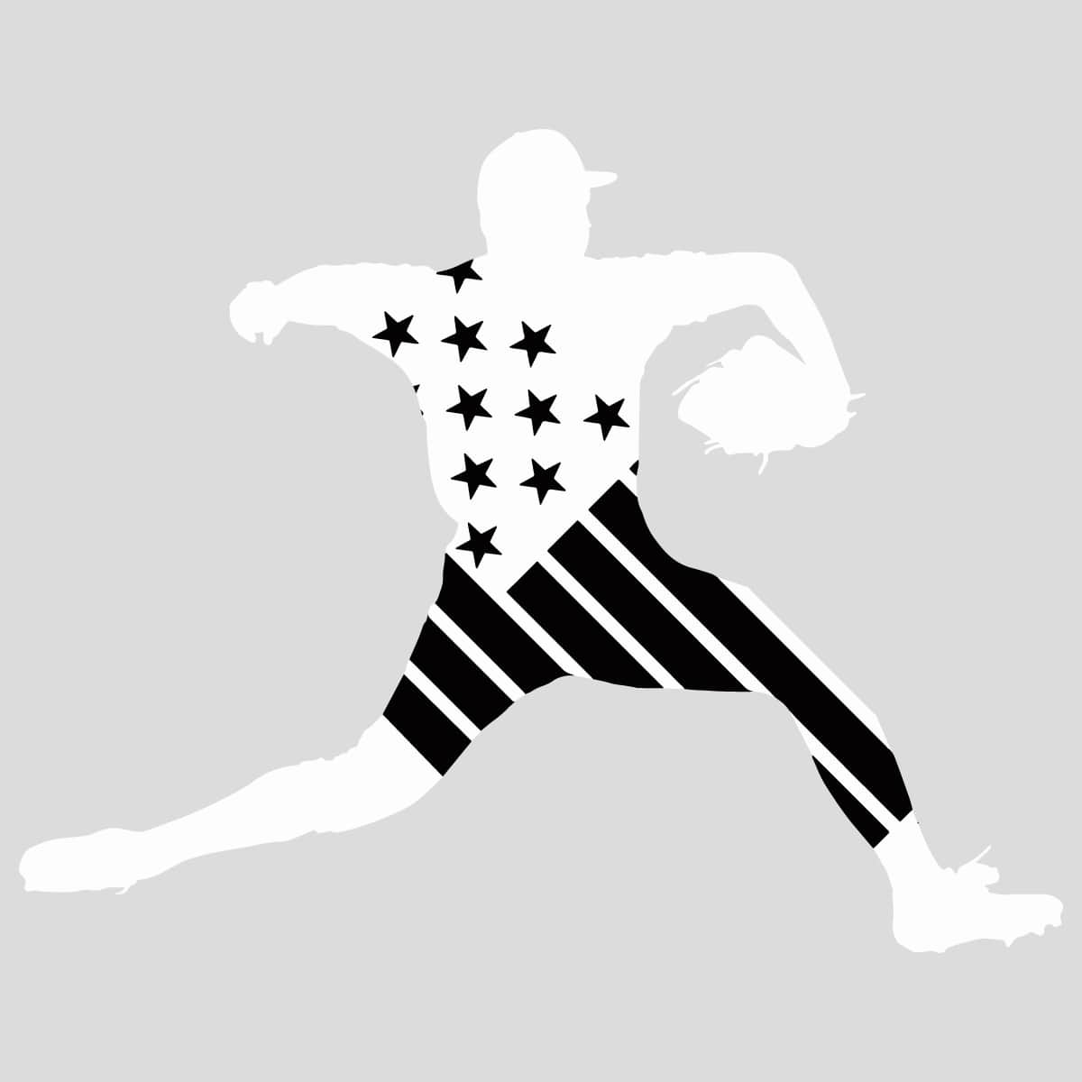 Pitcher American Flag SVG Independence SVG Baseball Player S | Inspire ...