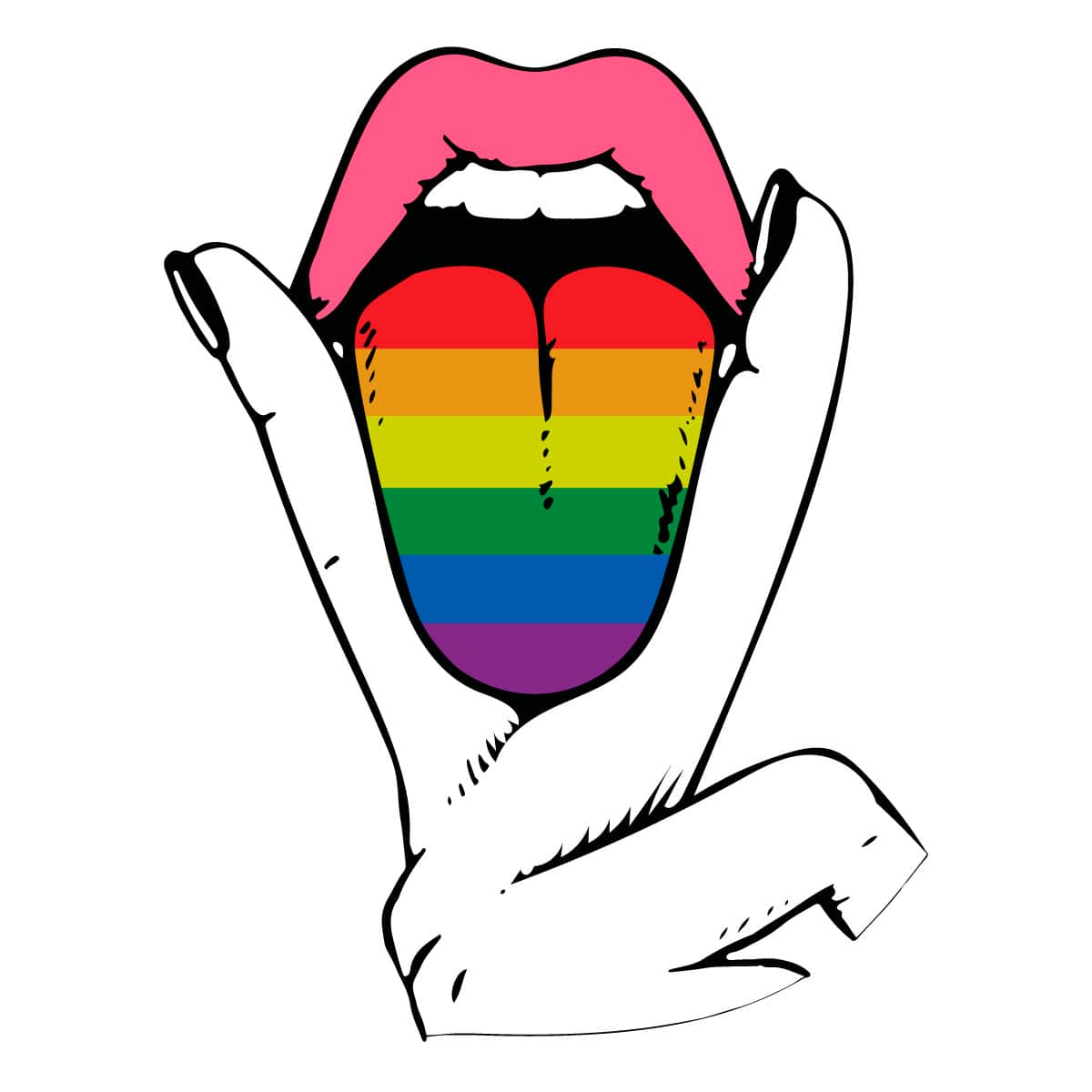 Lgbt Pride Lesbian Tongue SVG Justice SVG Lgbt SVG Rainbow T | Inspire ...
