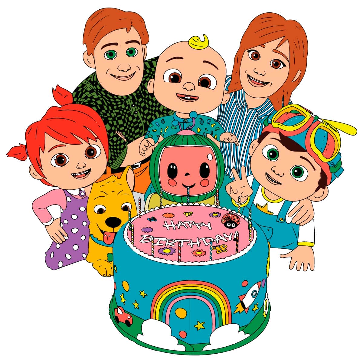 Cocomelon Birthday SVG Cocomelon Family SVG Cocomelon SVG | Inspire Uplift