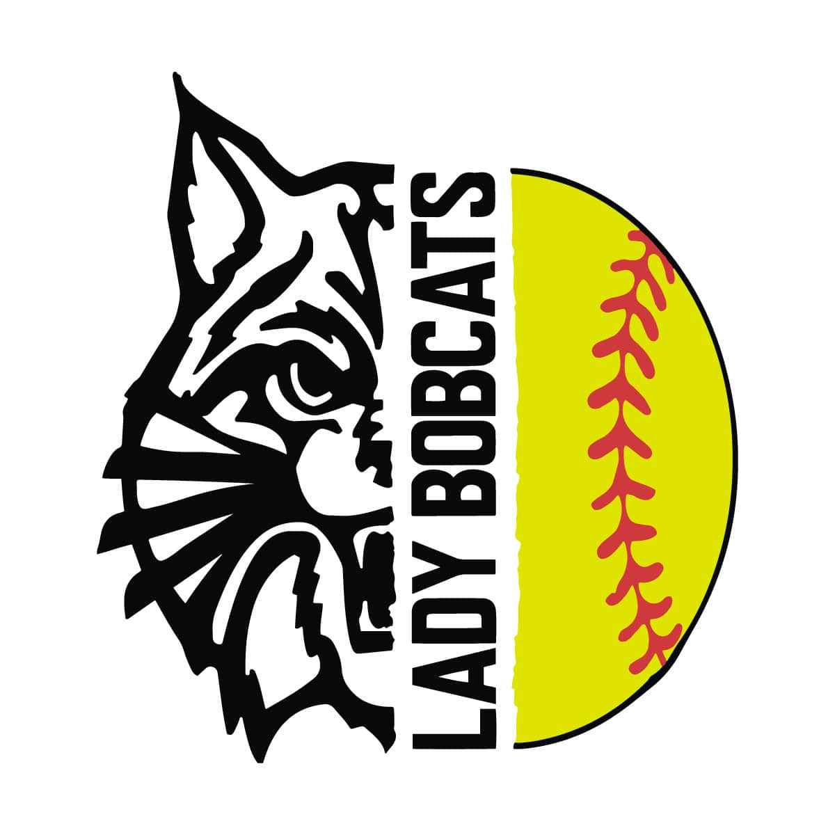Lady Bobcats Softball SVG Softball Mom SVG Cut File Design | Inspire Uplift