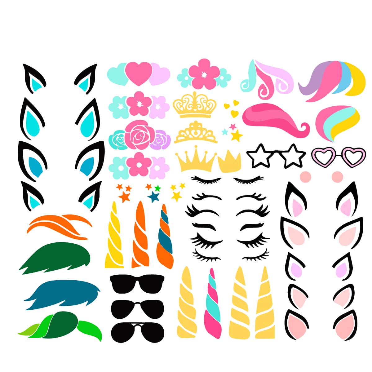Unicorn Bundle SVG PNG Fictional Characters SVG Cute Unicorn | Inspire ...