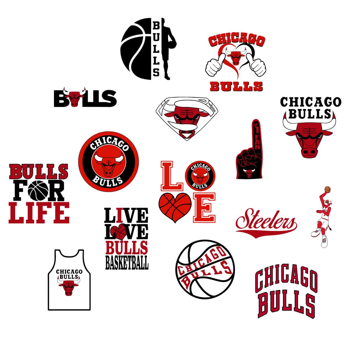 Chicago Bulls Bundle SVG B1 SVG Bulls SVG Chicago Bulls SVG | Inspire ...