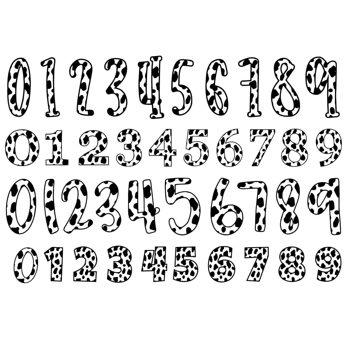 101 Dalmatian Numbers SVG Birthday SVG Number SVG Dalmatian | Inspire ...
