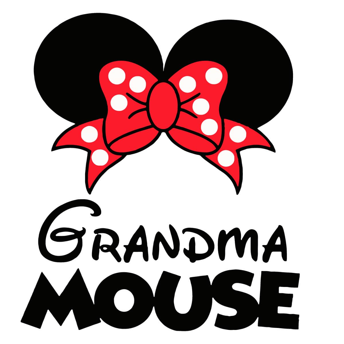 Disney Grandma Mouse SVG PNG Disney SVG Minnie Mouse SVG | Inspire Uplift