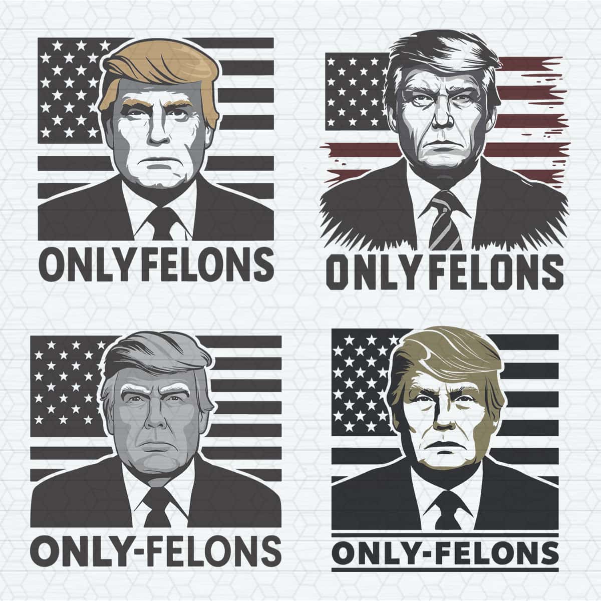 Only Felons Donald Trump Make America Great Again SVG bundle | Inspire ...