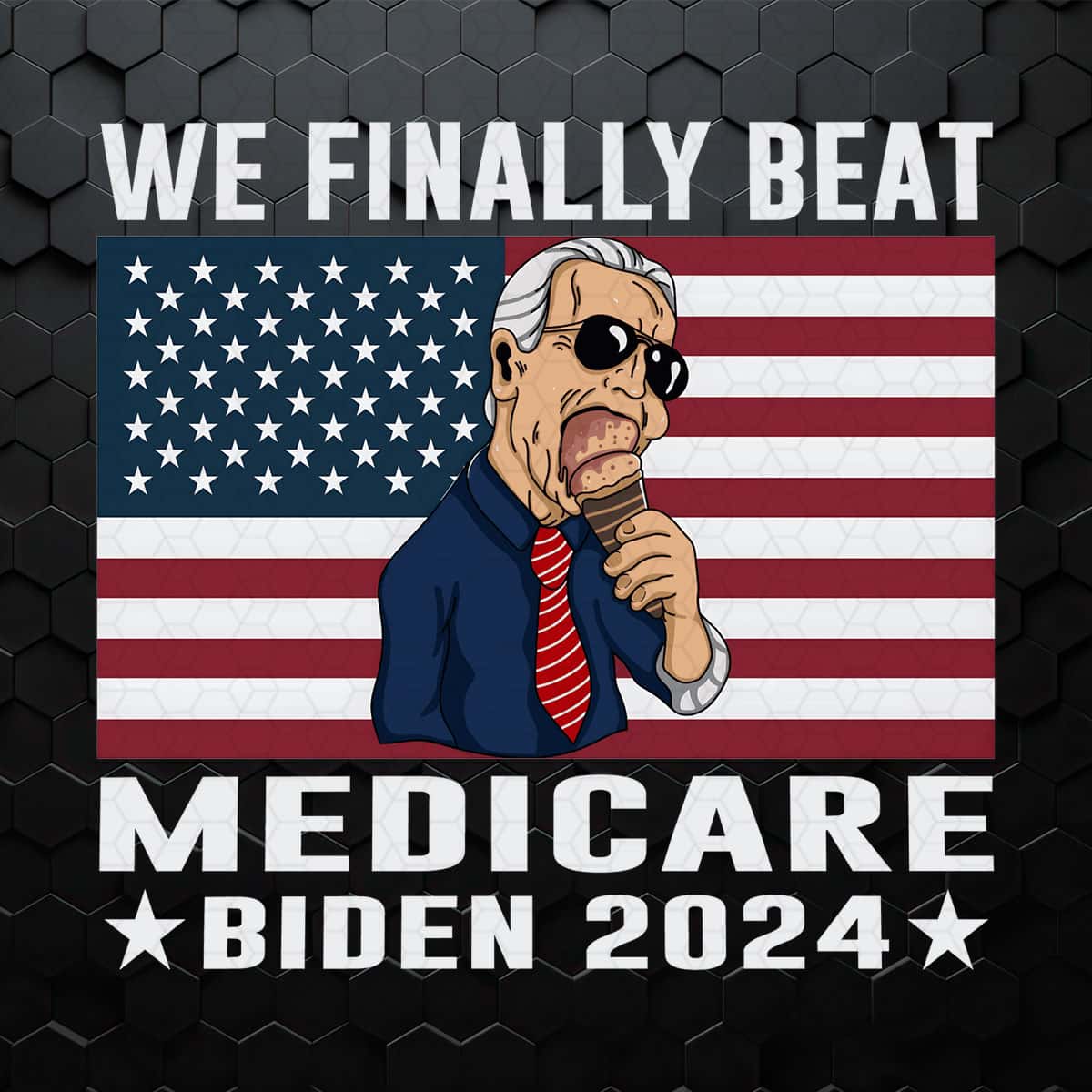 We Finally Beat Medicare Biden 2024 Campaign PNG | Inspire Uplift