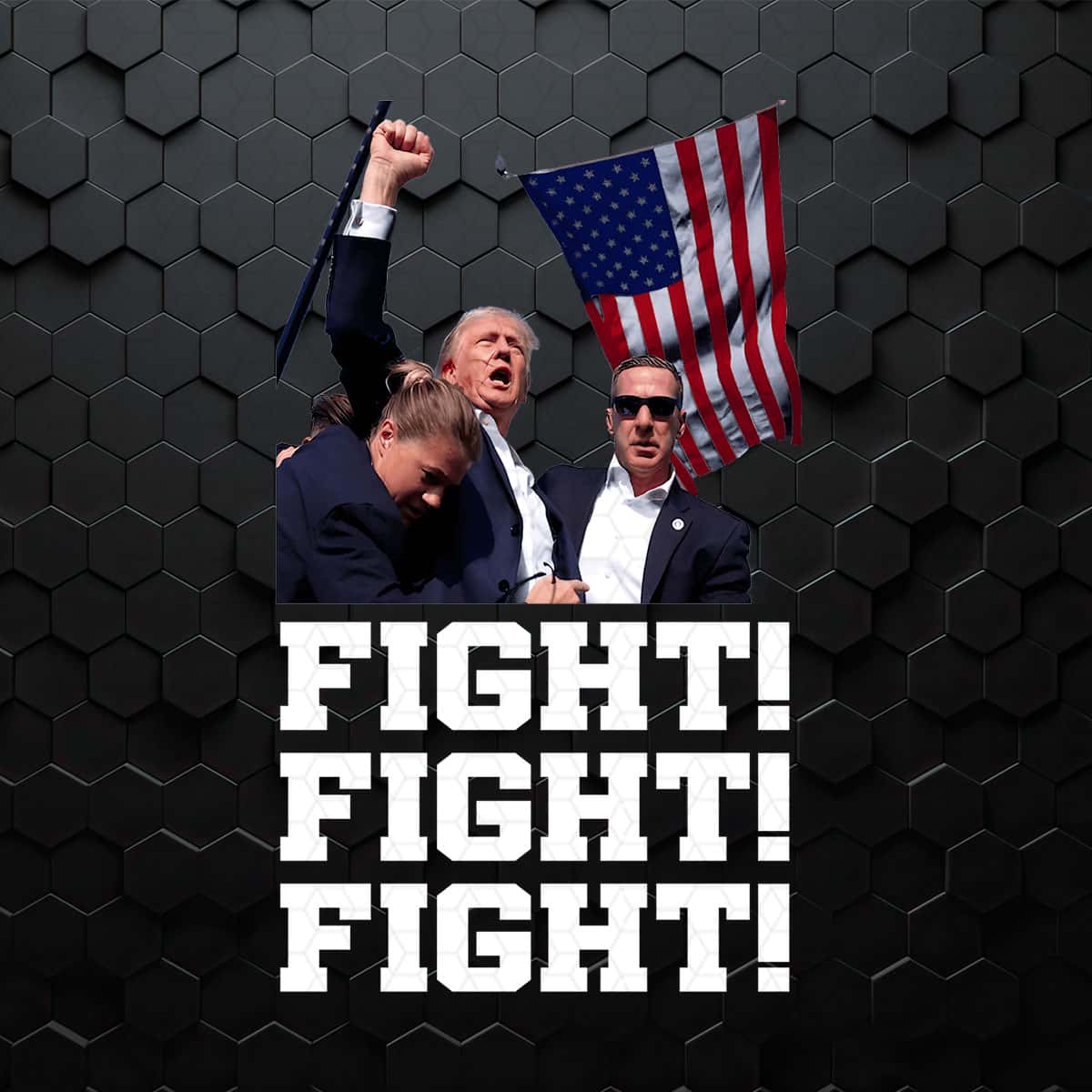 Donald Trump Shooting Fight Fight Fight PNG | Inspire Uplift