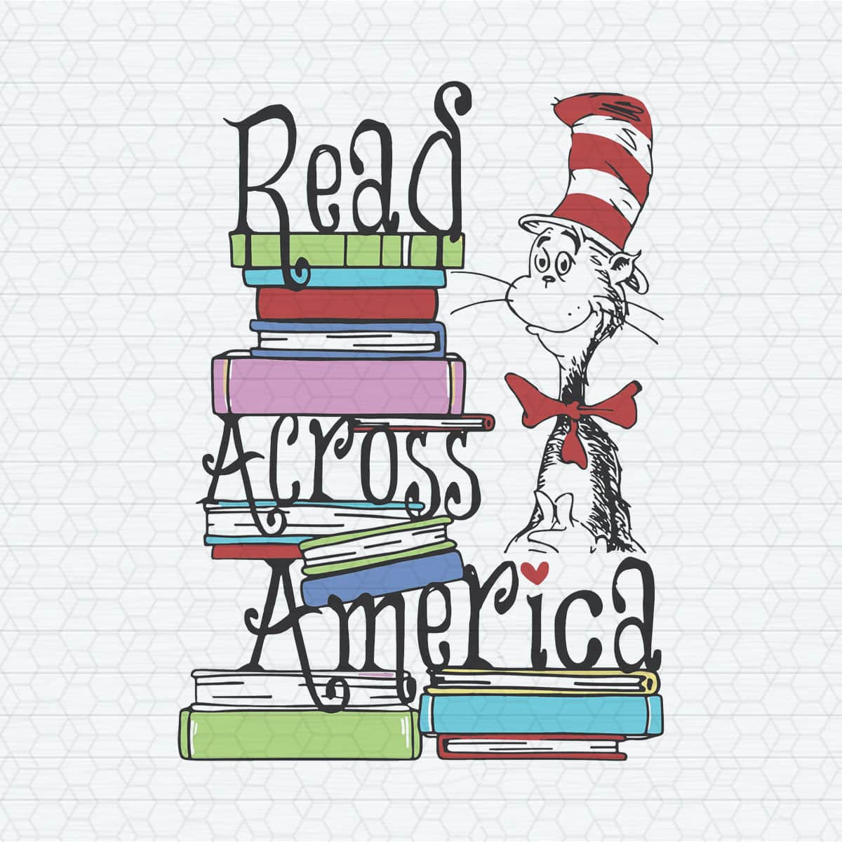 Cat In The Hat Read Across America Book PNG - Inspire Uplift