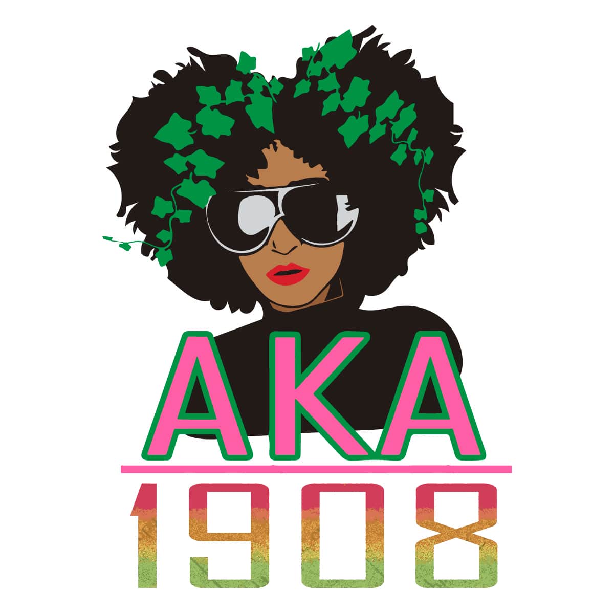 Aka 1908 SVG Black Girl SVG Aka SVG 1908 SVG Sorority SVG - Inspire Uplift