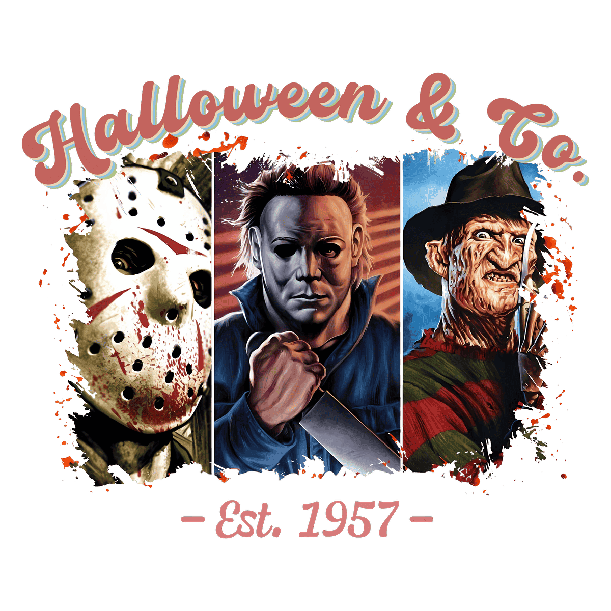Retro Halloween And Co Est 1957 Horror Character PNG Downloa | Inspire ...