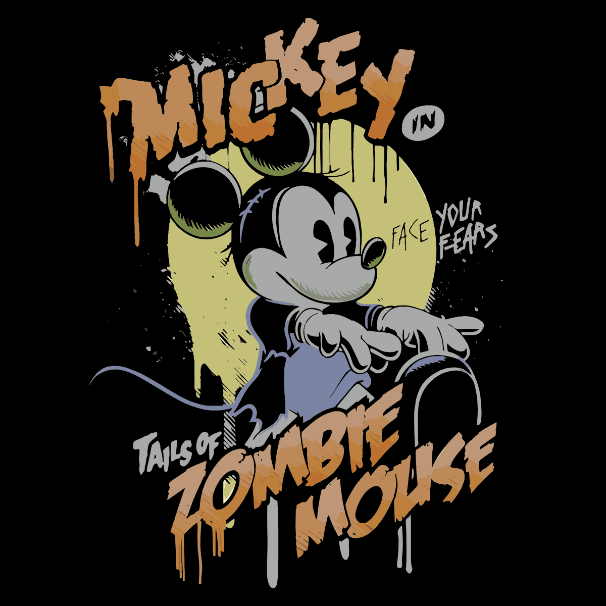 Vintage Mouse Cartoon In Tales Of Zombie Mouse SVG Digital F - Inspire ...