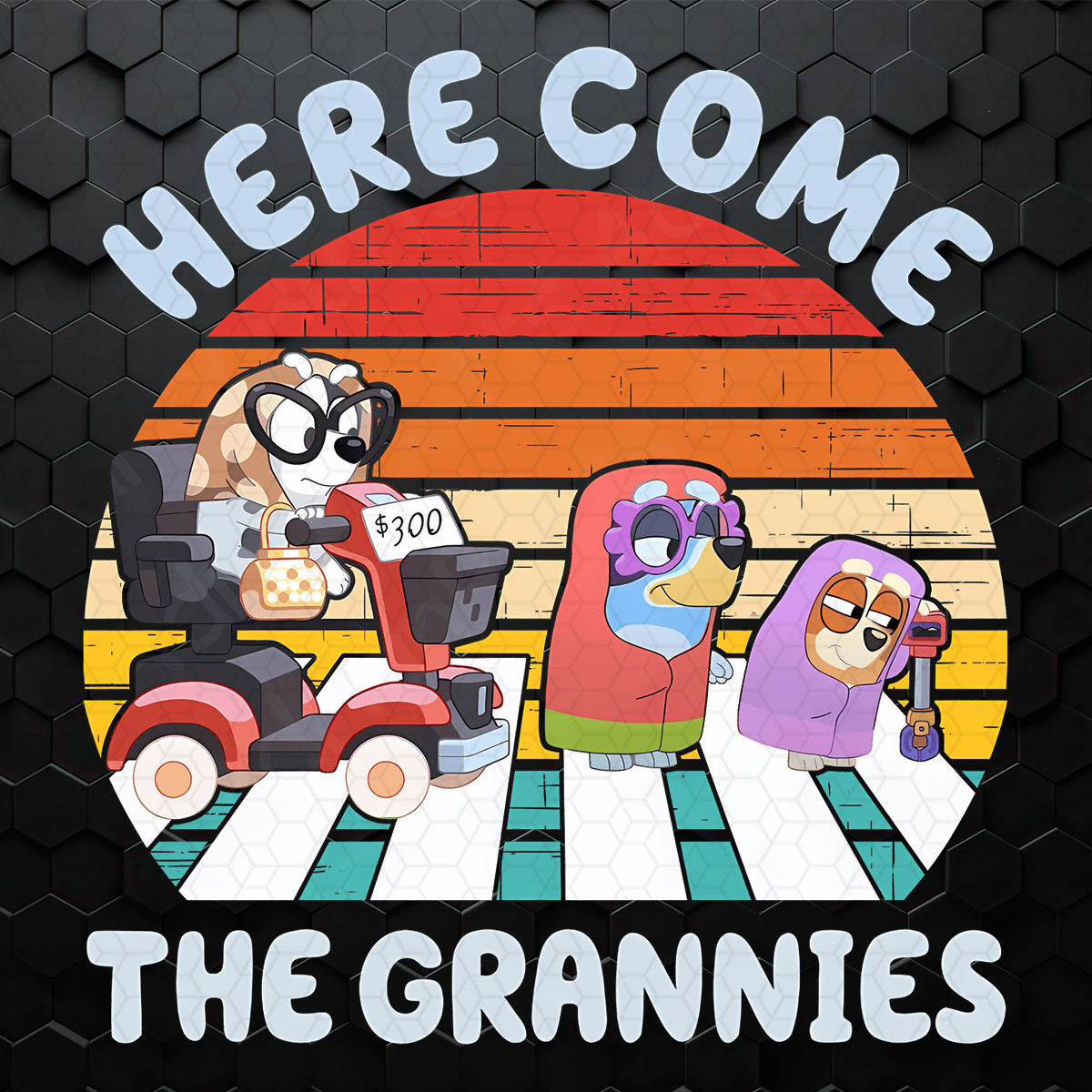 Bluey Friends Here Come The Grannies PNG | Inspire Uplift