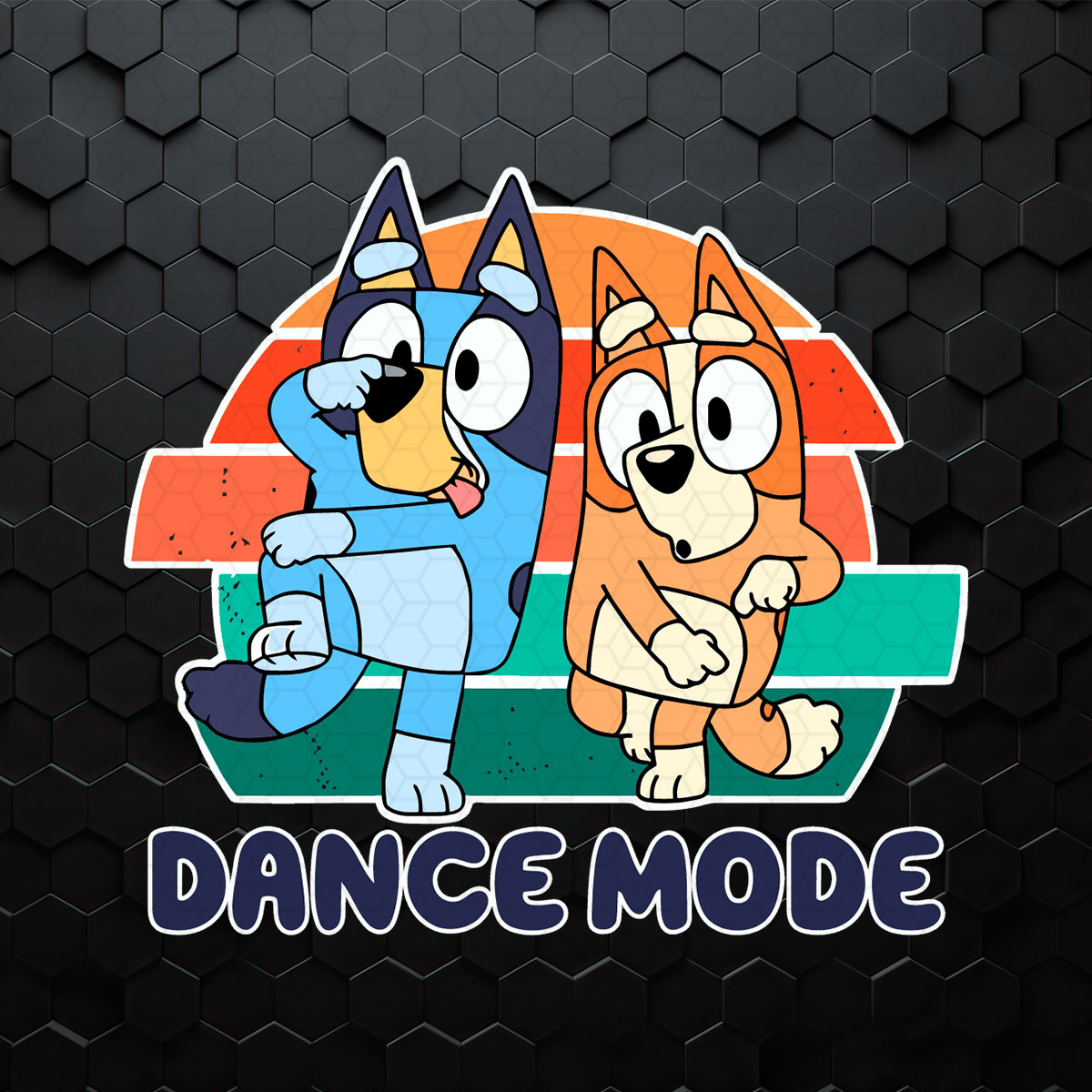 Retro Bluey Bingo Dance Mode SVG | Inspire Uplift