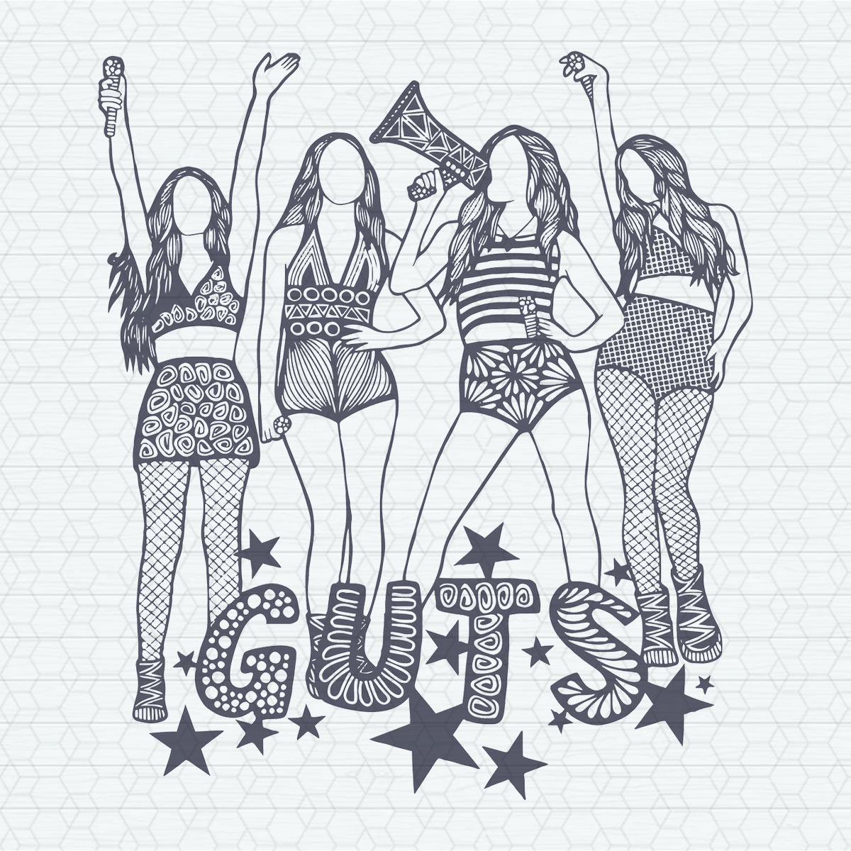 Vintage Olivia Rodrigo Guts Album SVG | Inspire Uplift