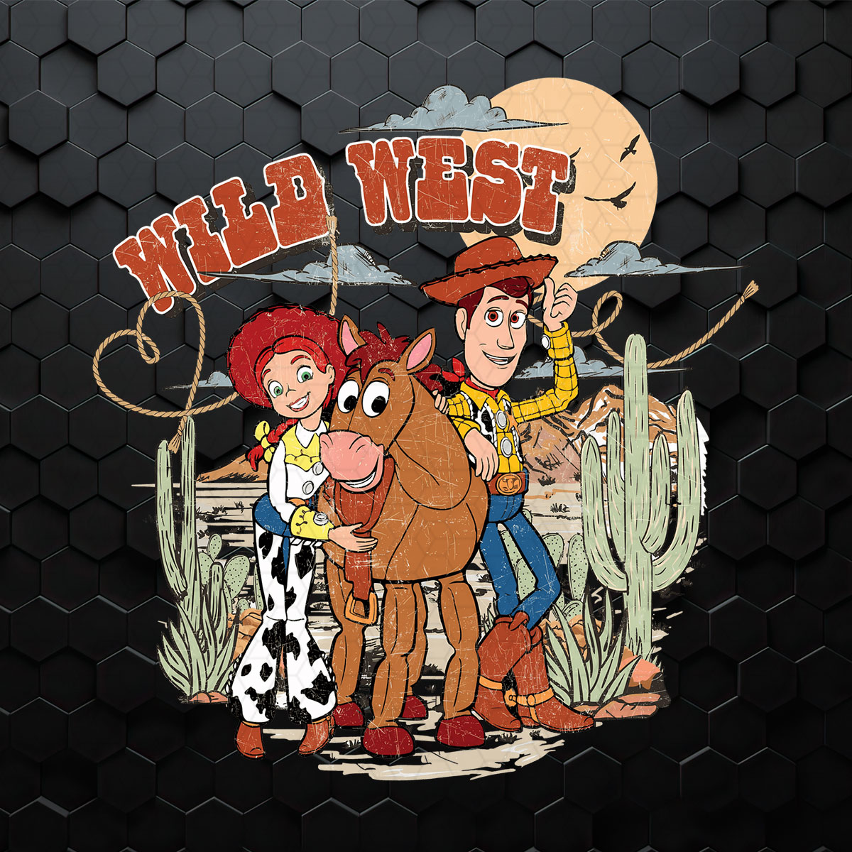 Wild West Disney Toy Story Jessie And Woody PNG - Inspire Uplift