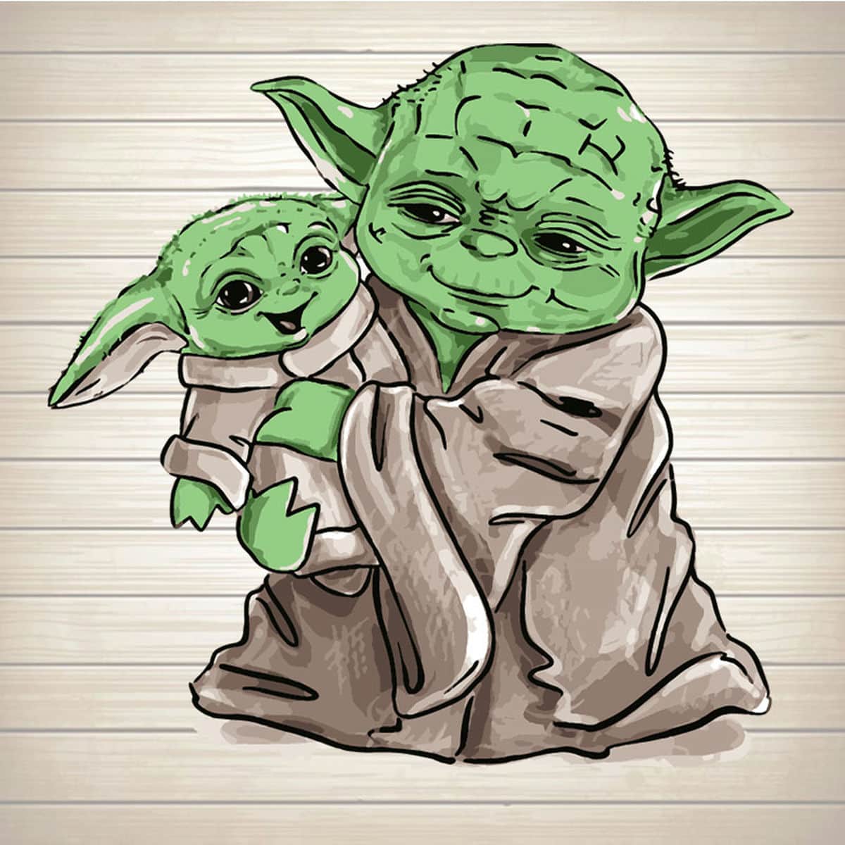 Baby Yoda And His Father Sublimation PNG Father's Day Little | Inspire ...
