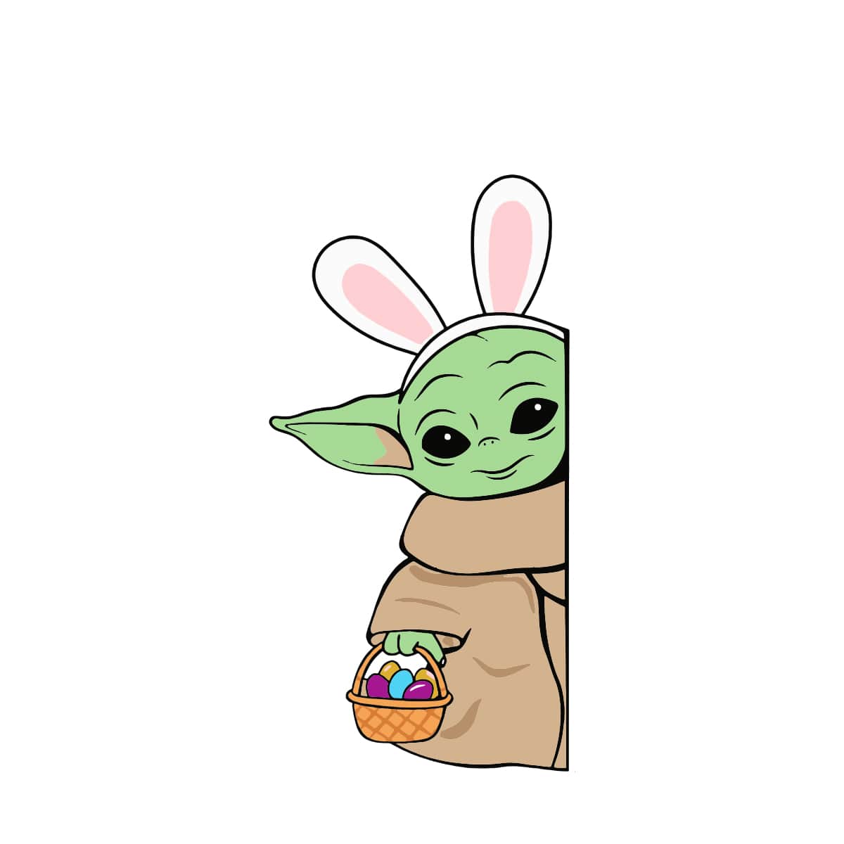 Baby Yoda Bunny Easter Day Star Wars - Happy Easter Day SVG | Inspire ...