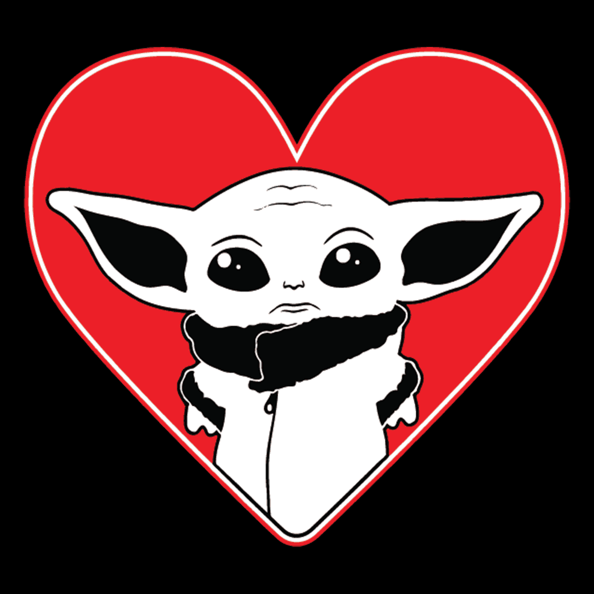 Baby Yoda Heart SVG For Birthday And Valentine Day | Inspire Uplift