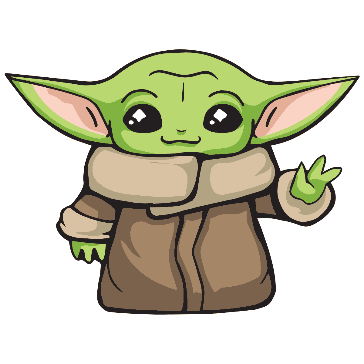 Cute Baby Yoda Grogu SVG, Mandalorian SVG, The Child Charact | Inspire ...