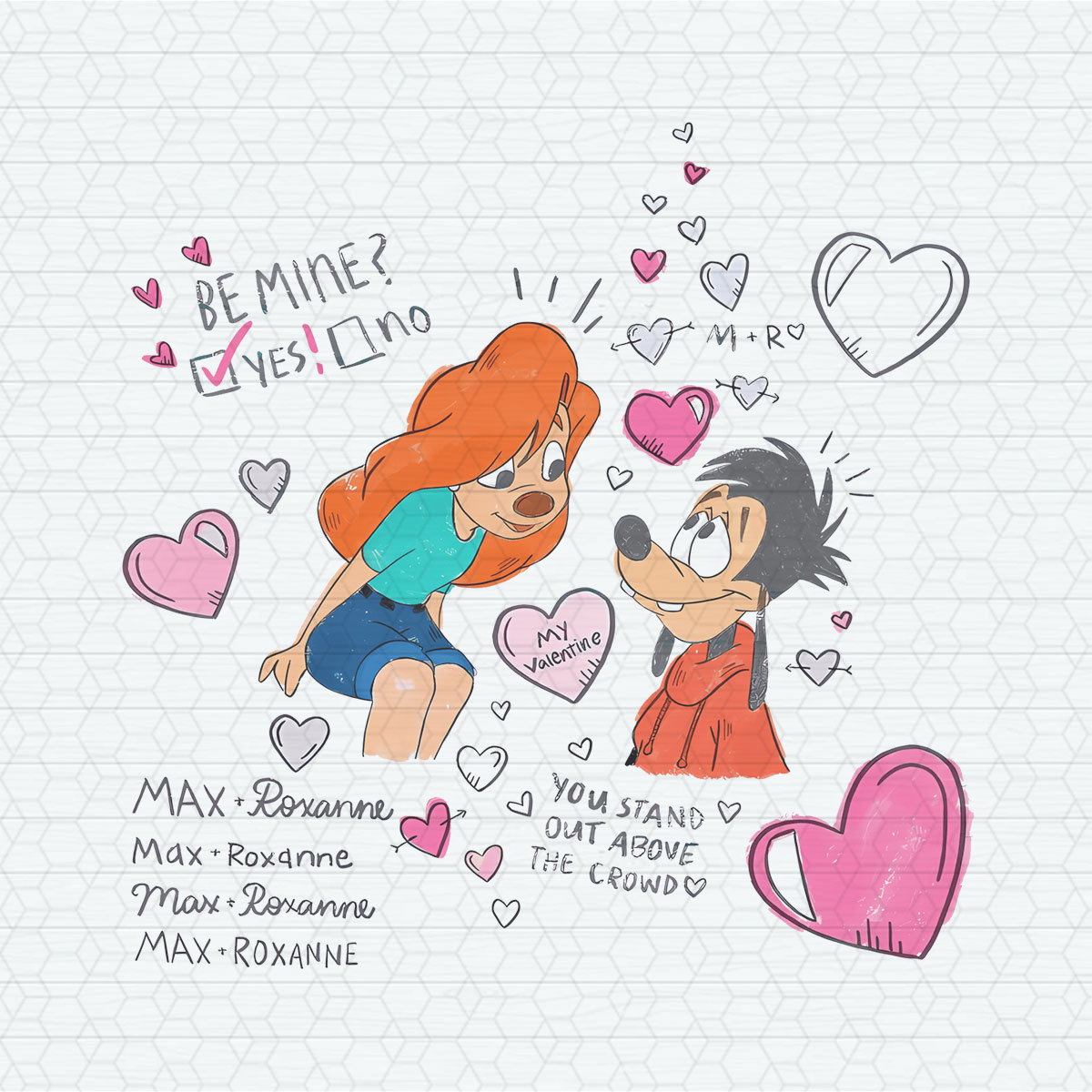 Disney A Goofy Movie Max And Roxanne PNG | Inspire Uplift