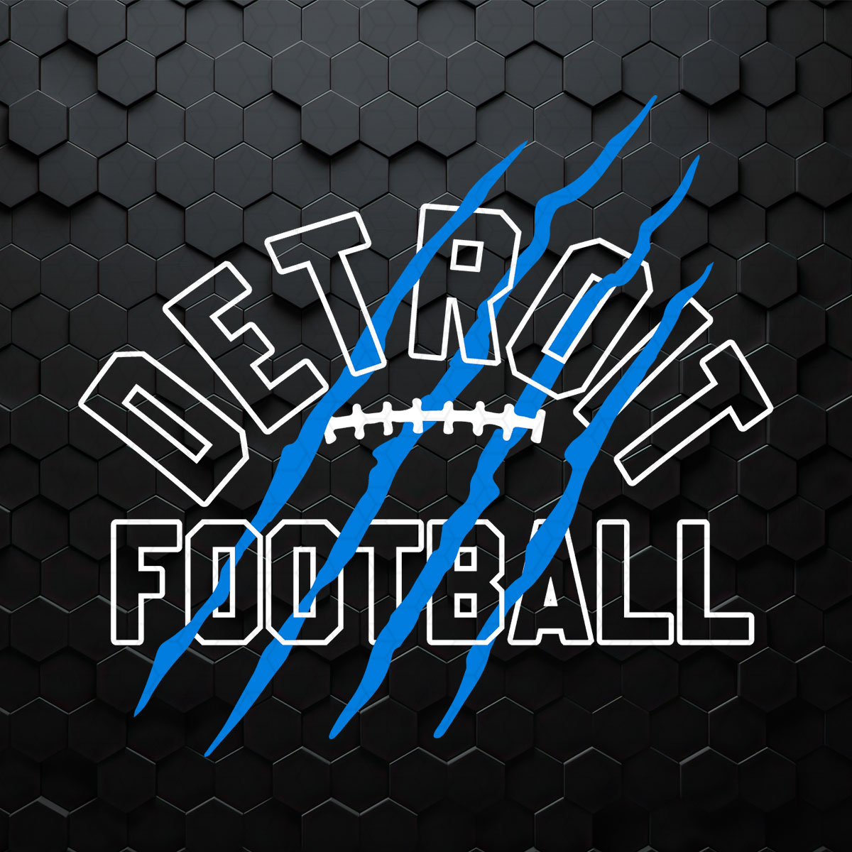 Detroit Football Scratches SVG Cricut Digital Download | Inspire Uplift