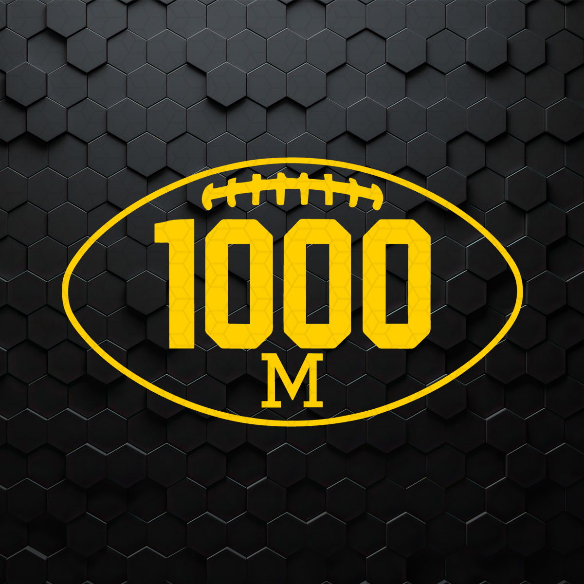 Michigan Football 1000 Wins Logo SVG | Inspire Uplift