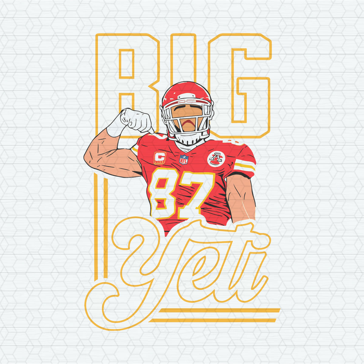 Travis Player Football Kelce Big Yeti SVG | Inspire Uplift