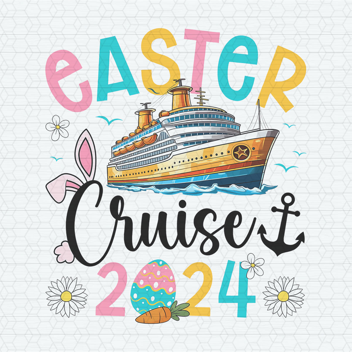 Retro Easter Cruise Squad 2024 PNG | Inspire Uplift