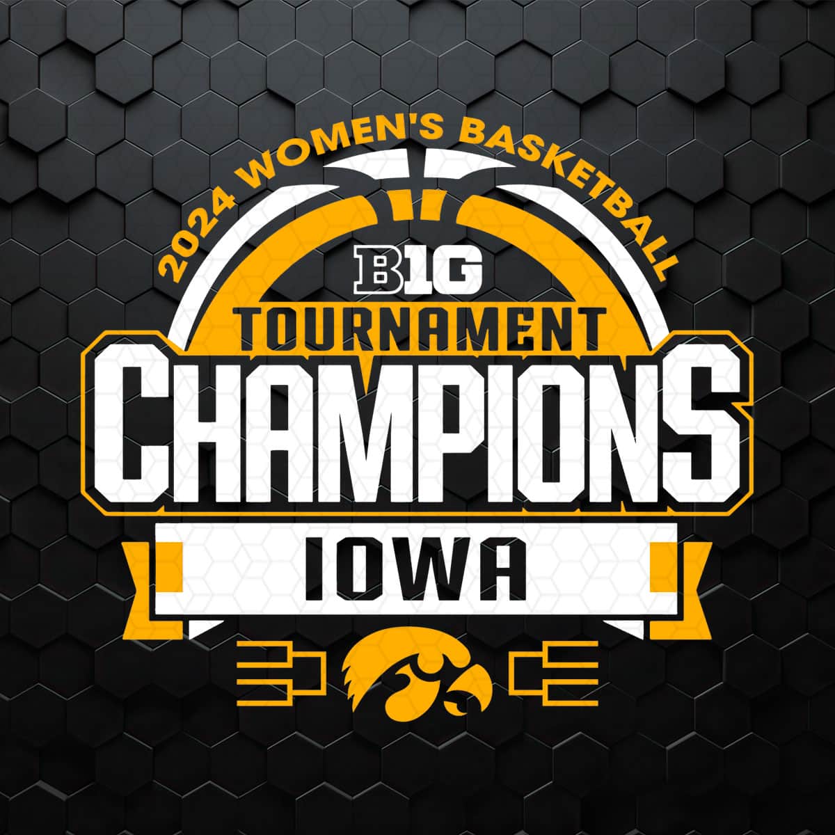 Iowa Hawkeyes 2024 Big Ten Womens Basketball SVG | Inspire Uplift