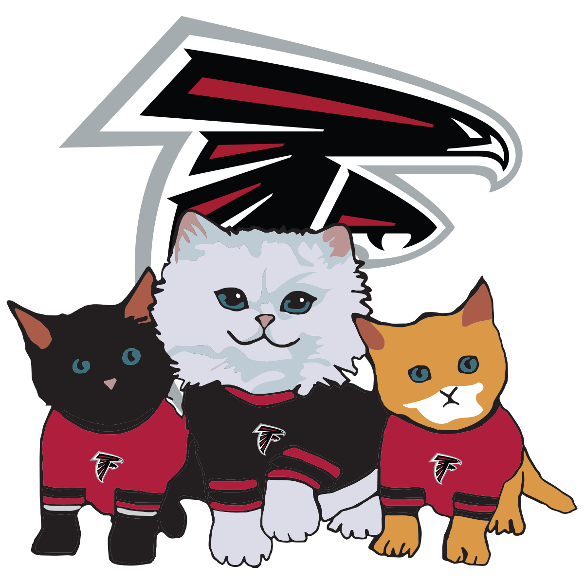 Atlanta Falcons Cat SVG Sport SVG Falcons Falcons SVG | Inspire Uplift