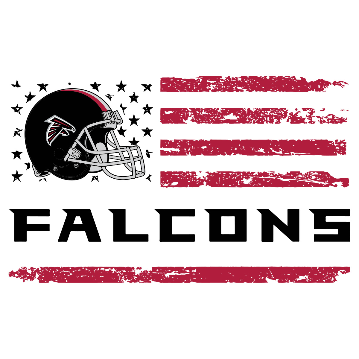 Atlanta Falcons Helmet Logo Flag SVG File For Cricut | Inspire Uplift