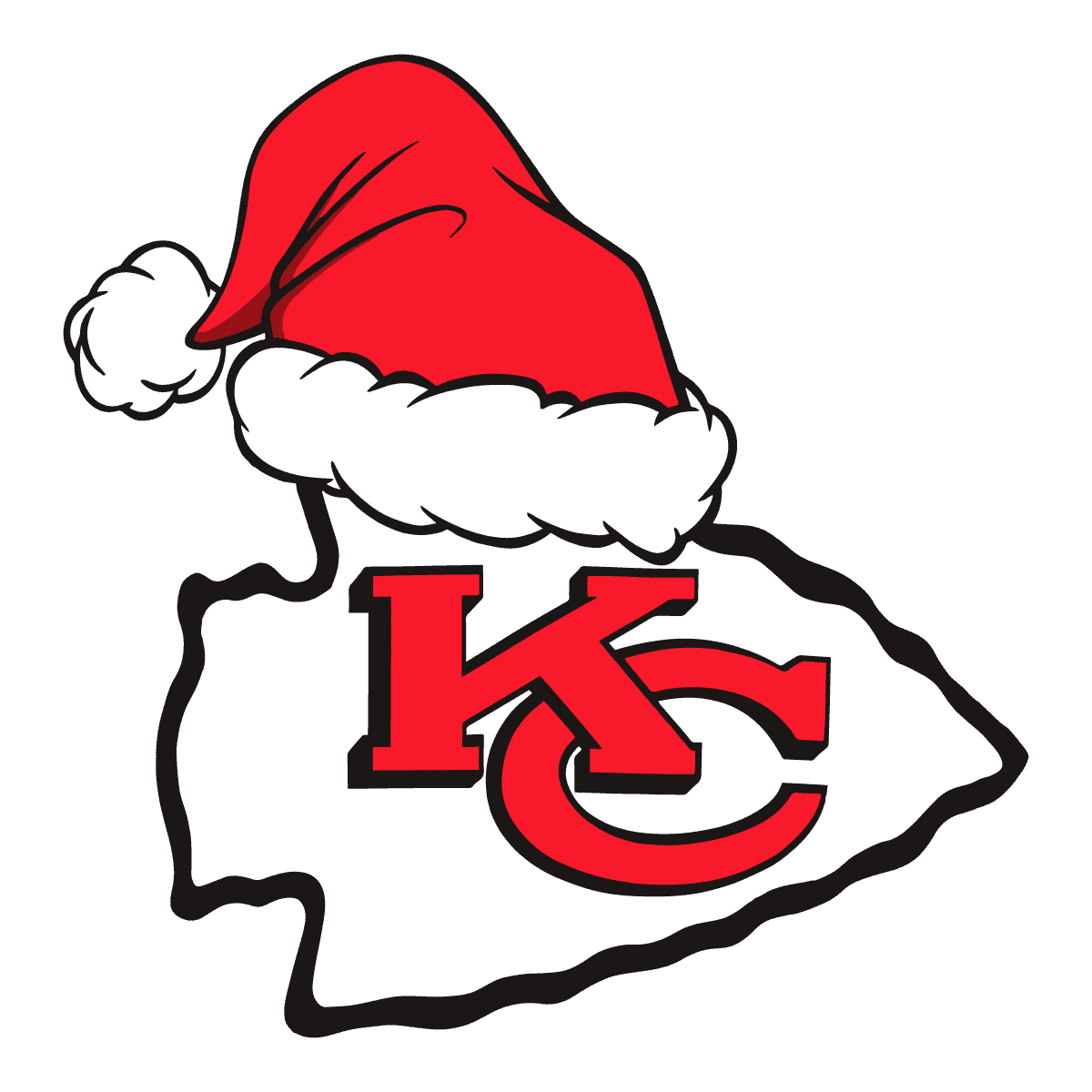 Kansas City Chiefs Retro Santa Hat SVG for Cricut | Inspire Uplift