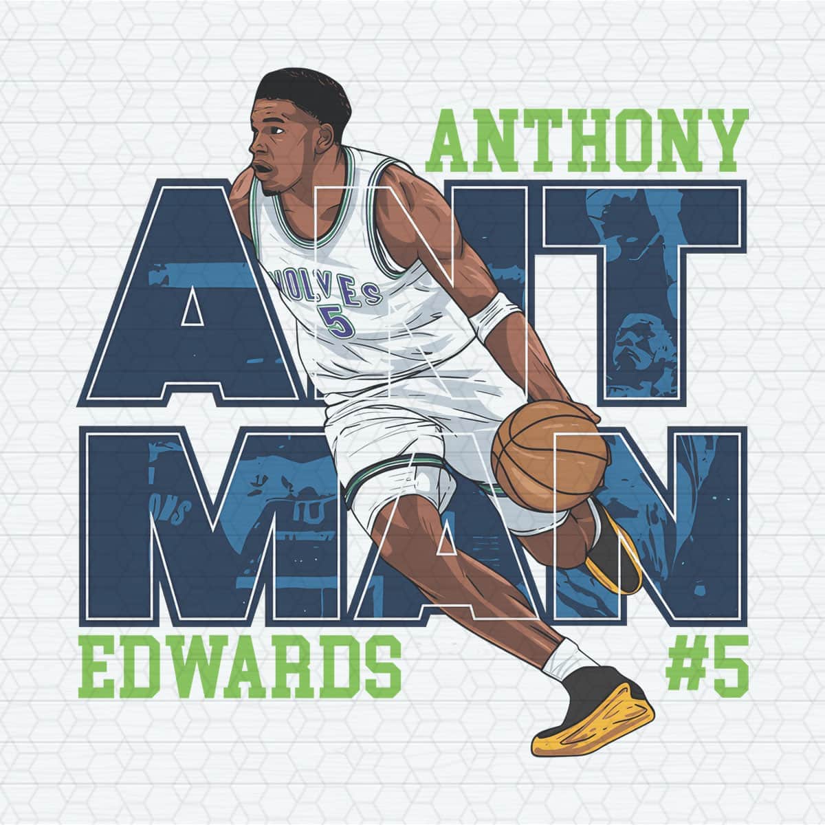 Anthony Edwards Ant Man Minnesota Timberwolves PNG | Inspire Uplift