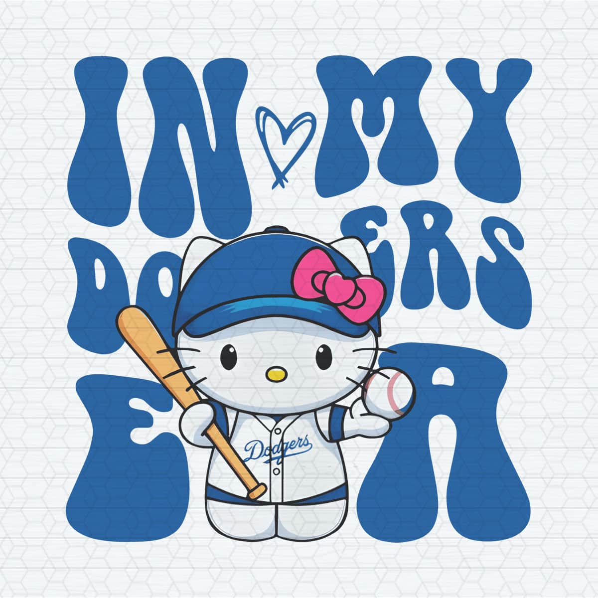Hello Kitty In My Dodgers Era PNG | Inspire Uplift