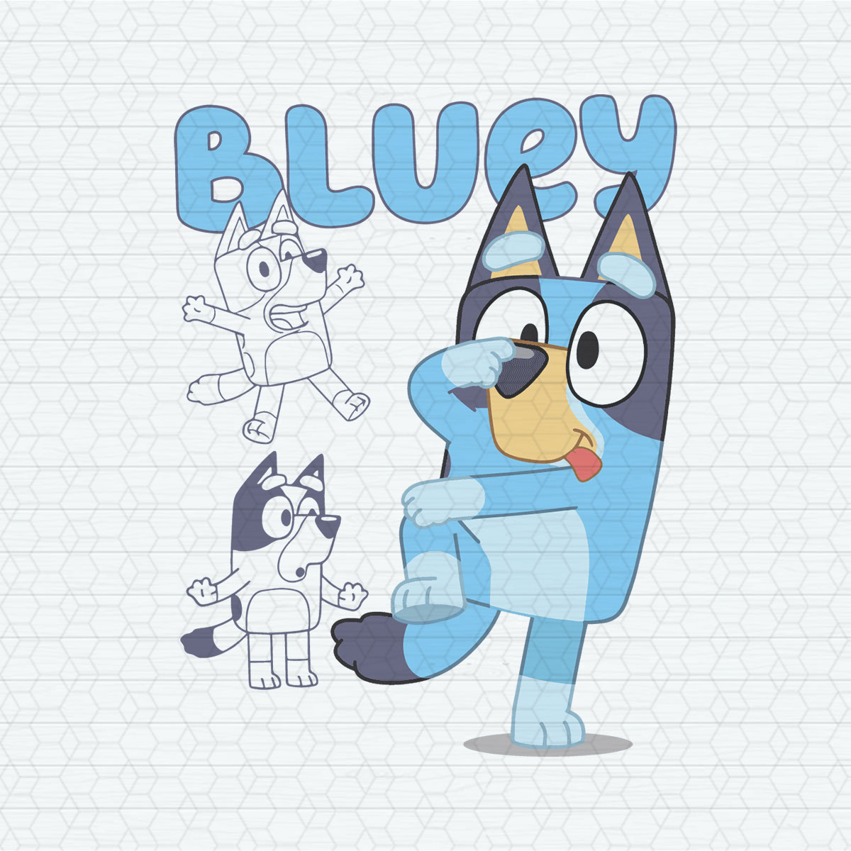 Funny Bluey Cartoon Dog Character SVG | Inspire Uplift