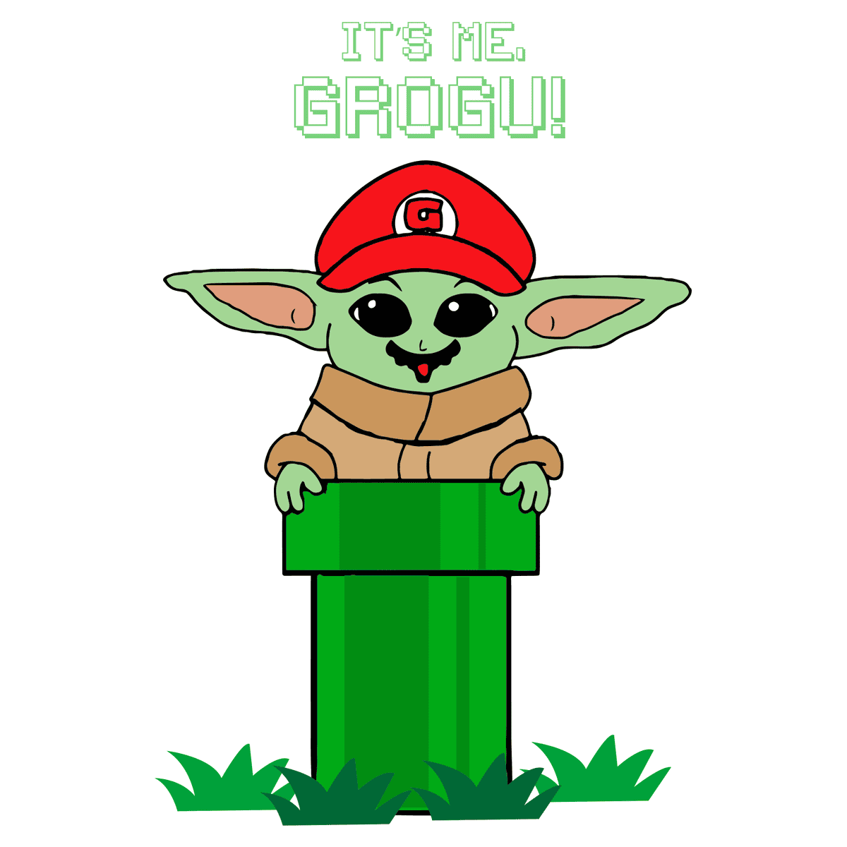 It's Me Grogu Cute Baby Yoda Star Wars Mario Game SVG | Inspire Uplift