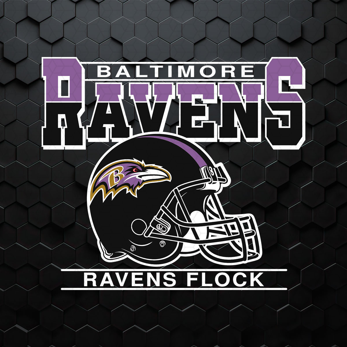 Baltimore Ravens Flock Helmet SVG Digital Download | Inspire Uplift