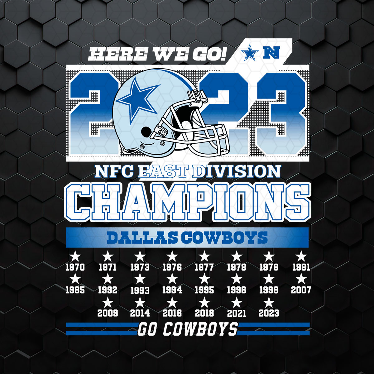2023 Nfc East Division Champions Dallas Cowboys SVG | Inspire Uplift
