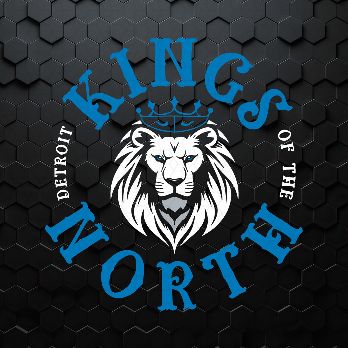 Detroit King Of The North Lions Football SVG Digital Downloa | Inspire ...