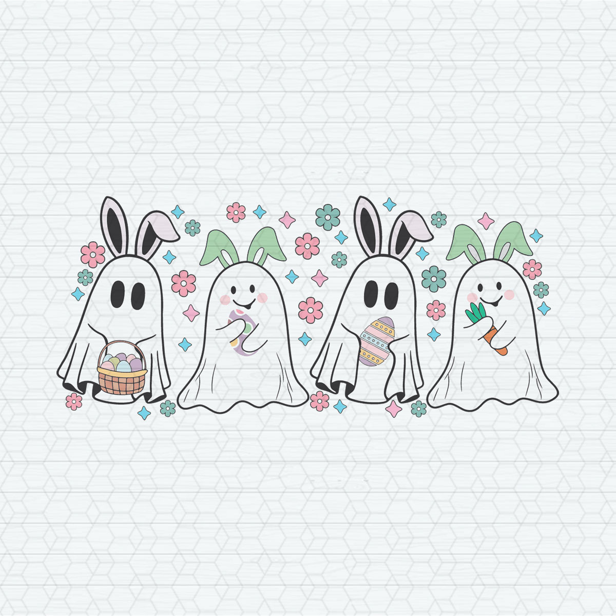 Cute Easter Ghost Spooky Bunny SVG | Inspire Uplift