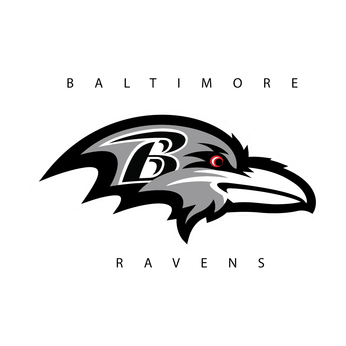 Stylized Baltimore Ravens Bird Logo SVG | Inspire Uplift