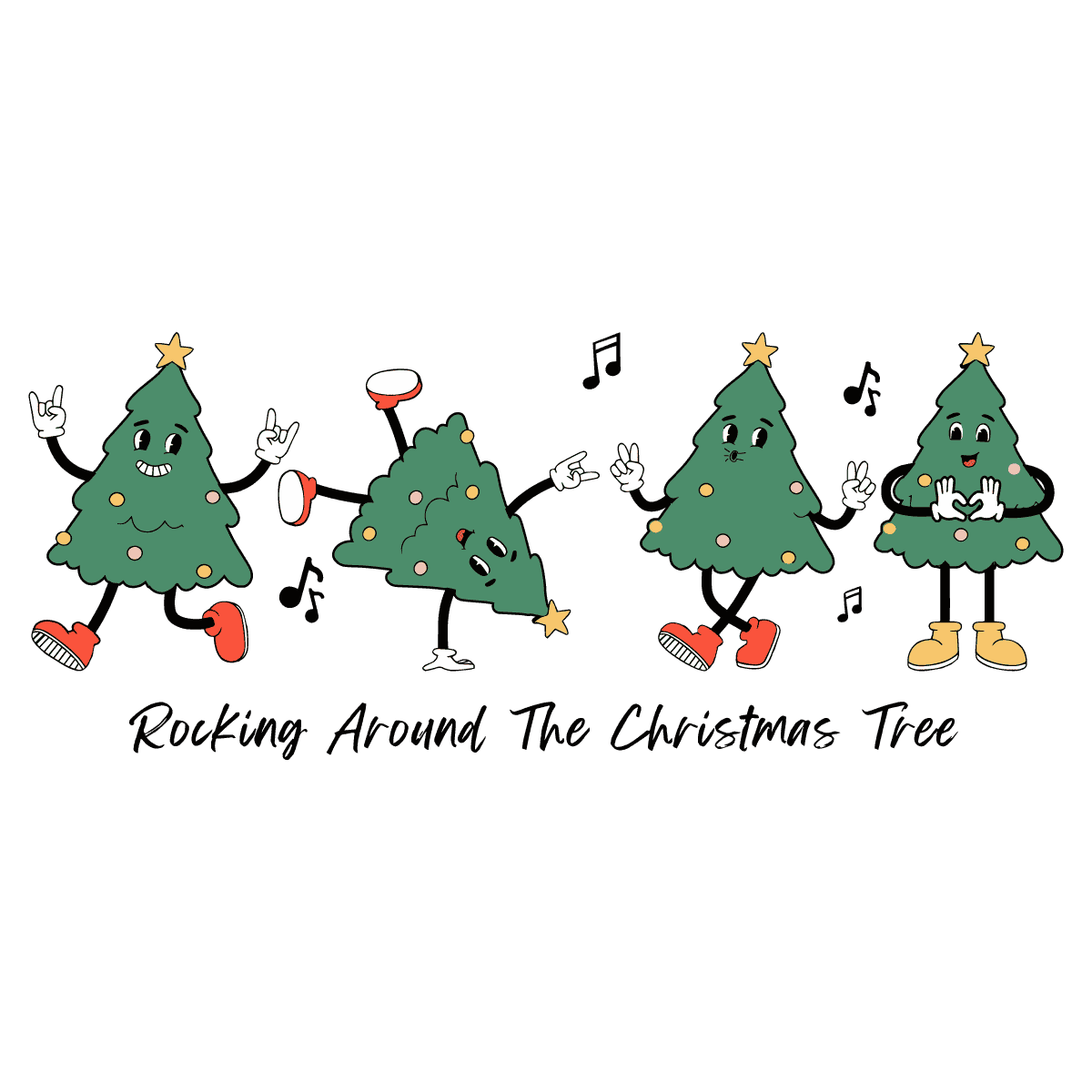 Funny Rocking Around The Christmas Tree SVG Cricut Files - Inspire Uplift