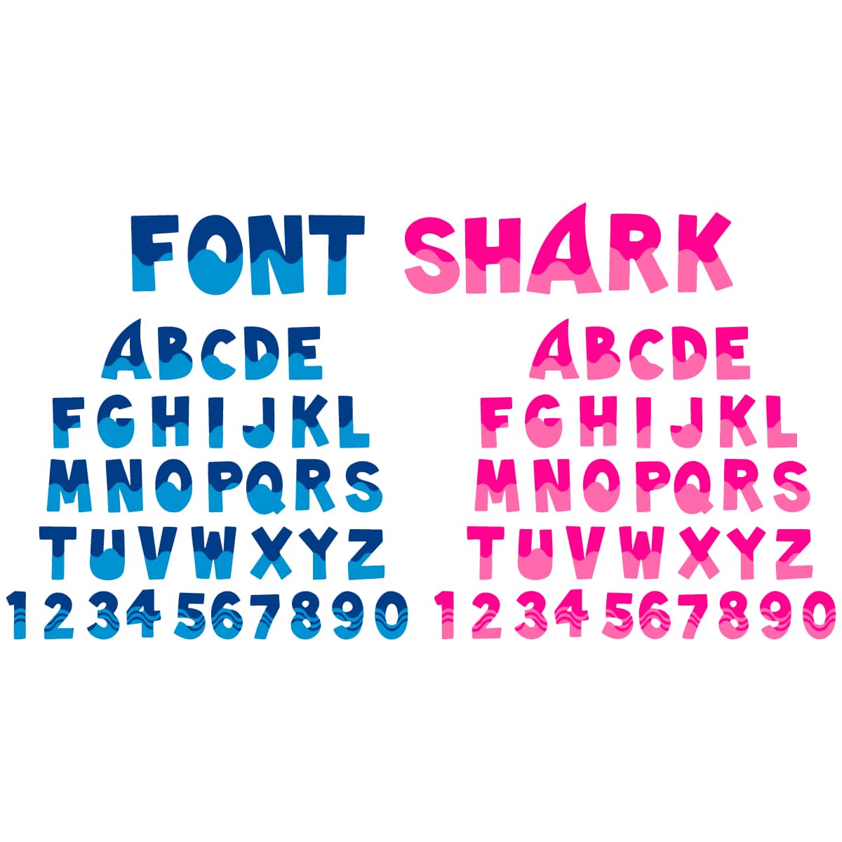 Baby Shark Font SVG Baby Shark Alphabet Font SVG Baby Shark | Inspire ...