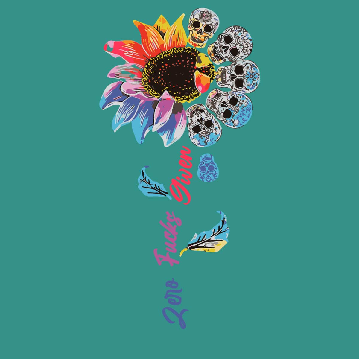 Zero Fucks Given Classic SVG PNG Halloween SVG Sunflower Sku | Inspire ...