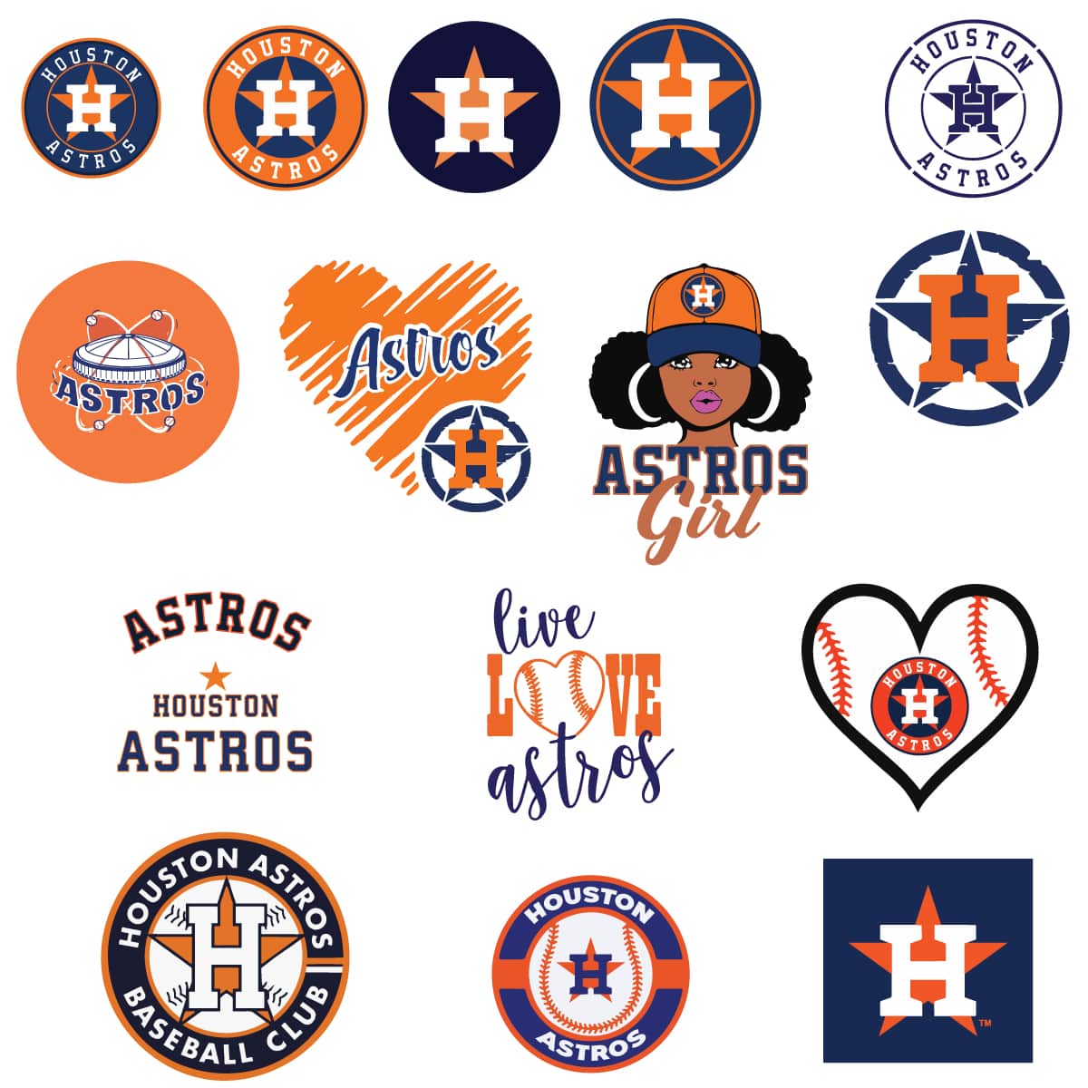 Houston Astros Logo Sport Bundle SVG PNG Mlb SVG Houston Ast | Inspire ...