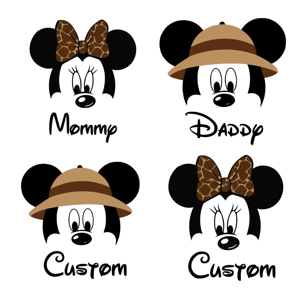 Mickey And Minnie Family SVG PNG Bundle Family SVG Disney SV | Inspire ...